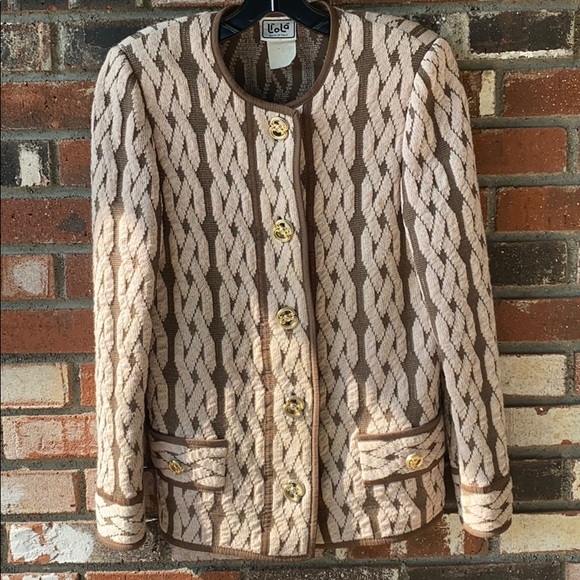 liola | Jackets & Coats | Vintage Womens Liola Brown And Beige Jacket ...